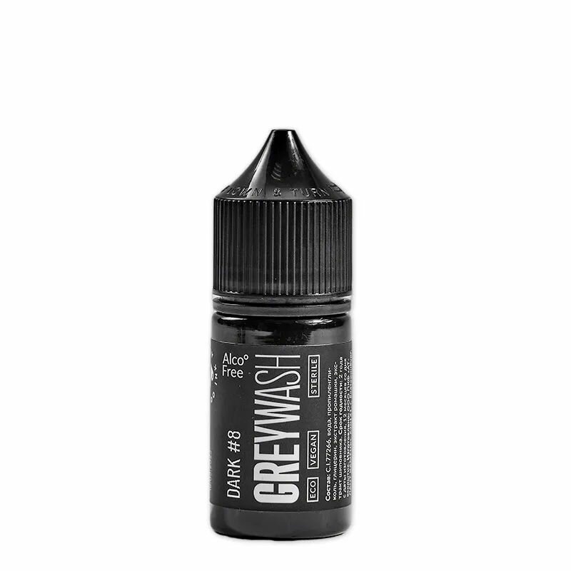 Краска для тату теневая DARK GREYWASH #8 GALLERY TATTOO INK, 30мл