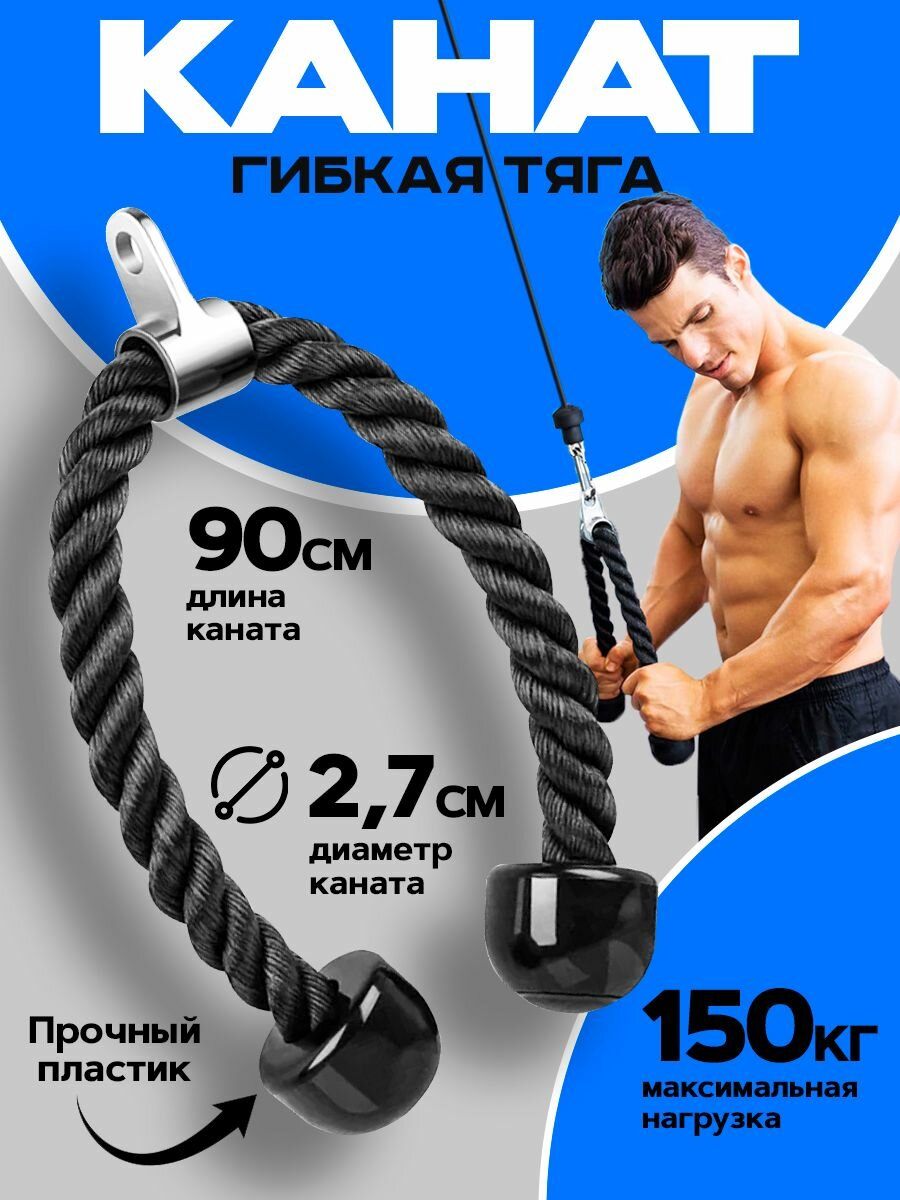 "Panther Energy" - гибкая тяга для трицепсов с двойным хватом