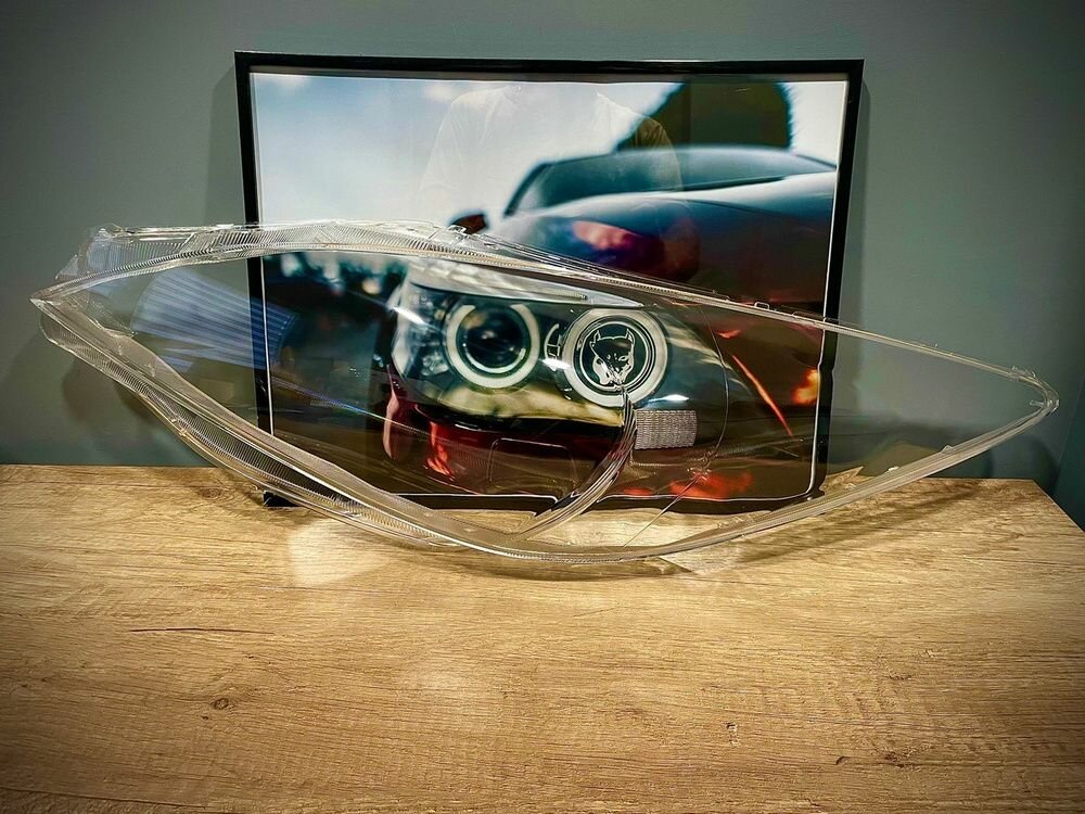 Стекло фары для Mazda 3 BM 2013-2017 г. в. (левое) стекла на фары Мазда 3