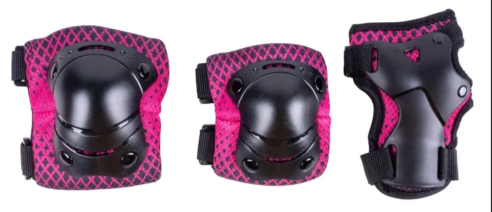 Н-р защиты д/роликовых коньков Safe fit teens 1.0 pink M