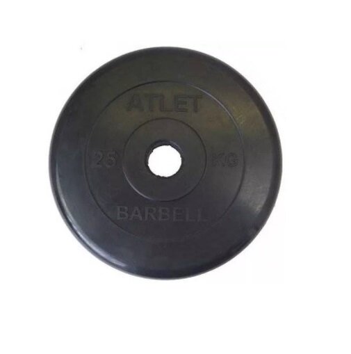 Barbell Atlet 31 мм, 25 кг, black