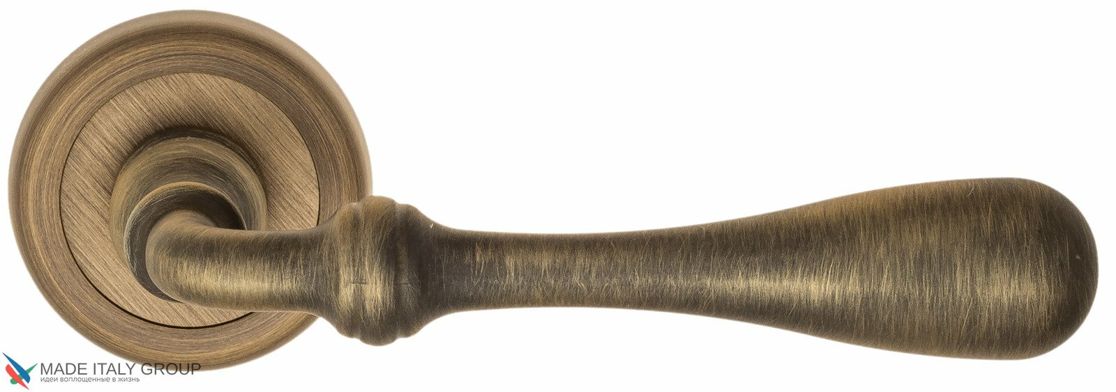 Дверная ручка на круглом основании Fratelli Cattini "RETRO" D1-BY матовая бронза