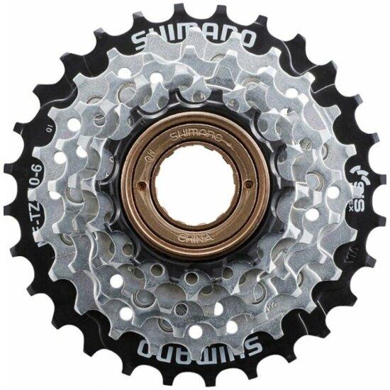 Трещотка Shimano , TZ510, 6 скоростей, 14-28, с защитой, без упаковки, AMFTZ5106428CP