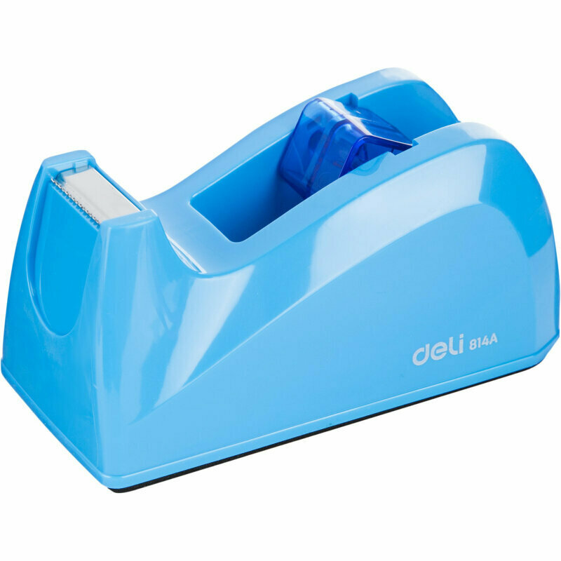 Диспенсер для клейкой ленты Deli E814, ABS-пластик, 120x57x60 мм, синий, 1793347