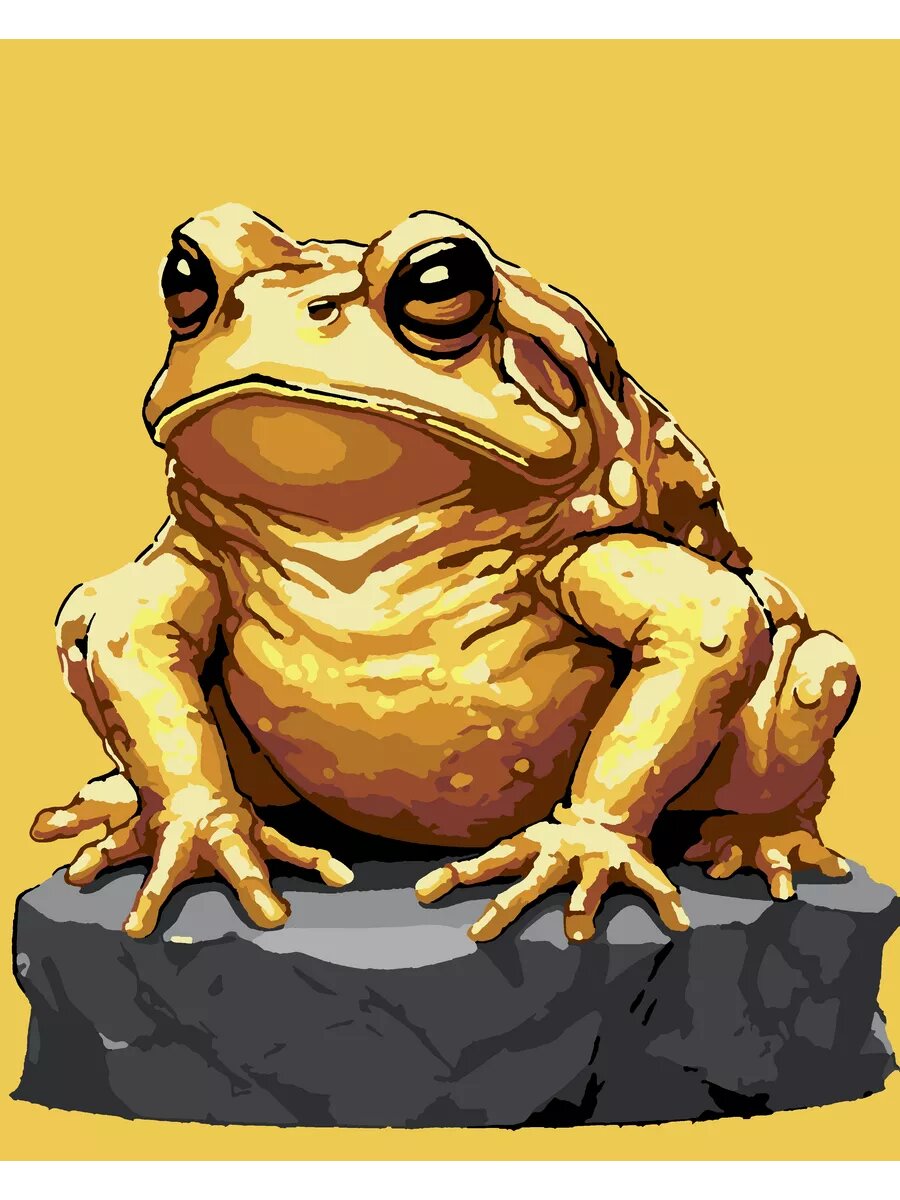 Картина по номерам Золотая жаба 40х50 см