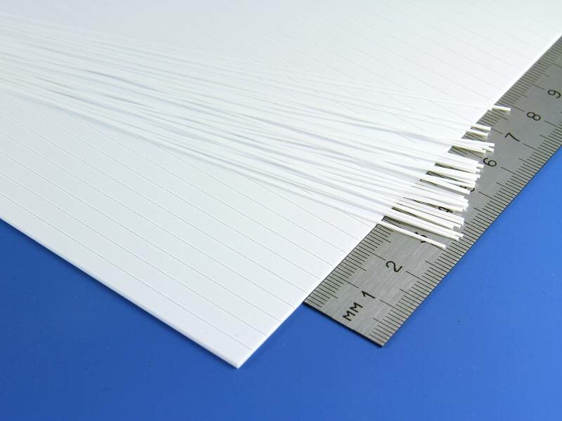 Пластик имитация кровли Evergreen, шаг 4.8 мм, толщина 1 мм, лист 15х30 см