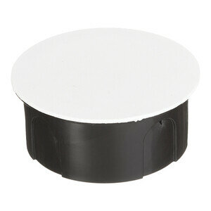 Коробка распределительная (GE41005-R) для открытой установки d70х30 мм 7 вводов черная IP20 с крышкой с саморезами