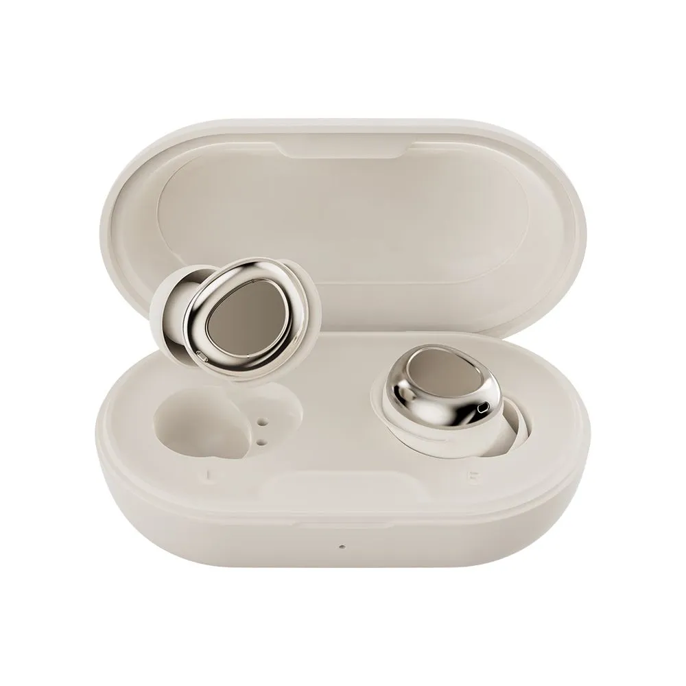 Беспроводные наушники ROCK EB800 Noise-Canceling TWS Earphones бежевые