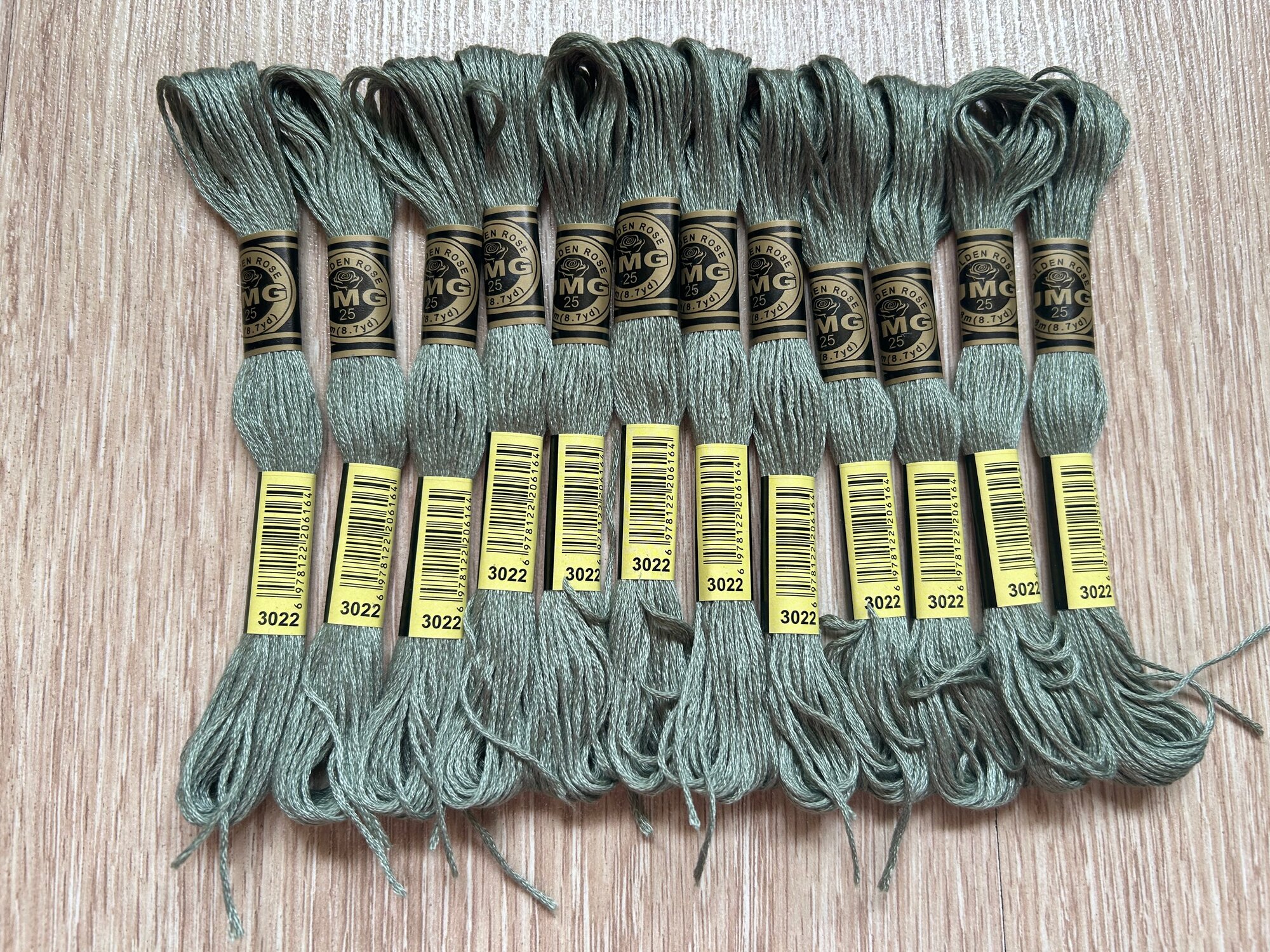 Нитки для вышивания JMC мулине (150-3866) 100% полиэфир 12 штук x 8 м
