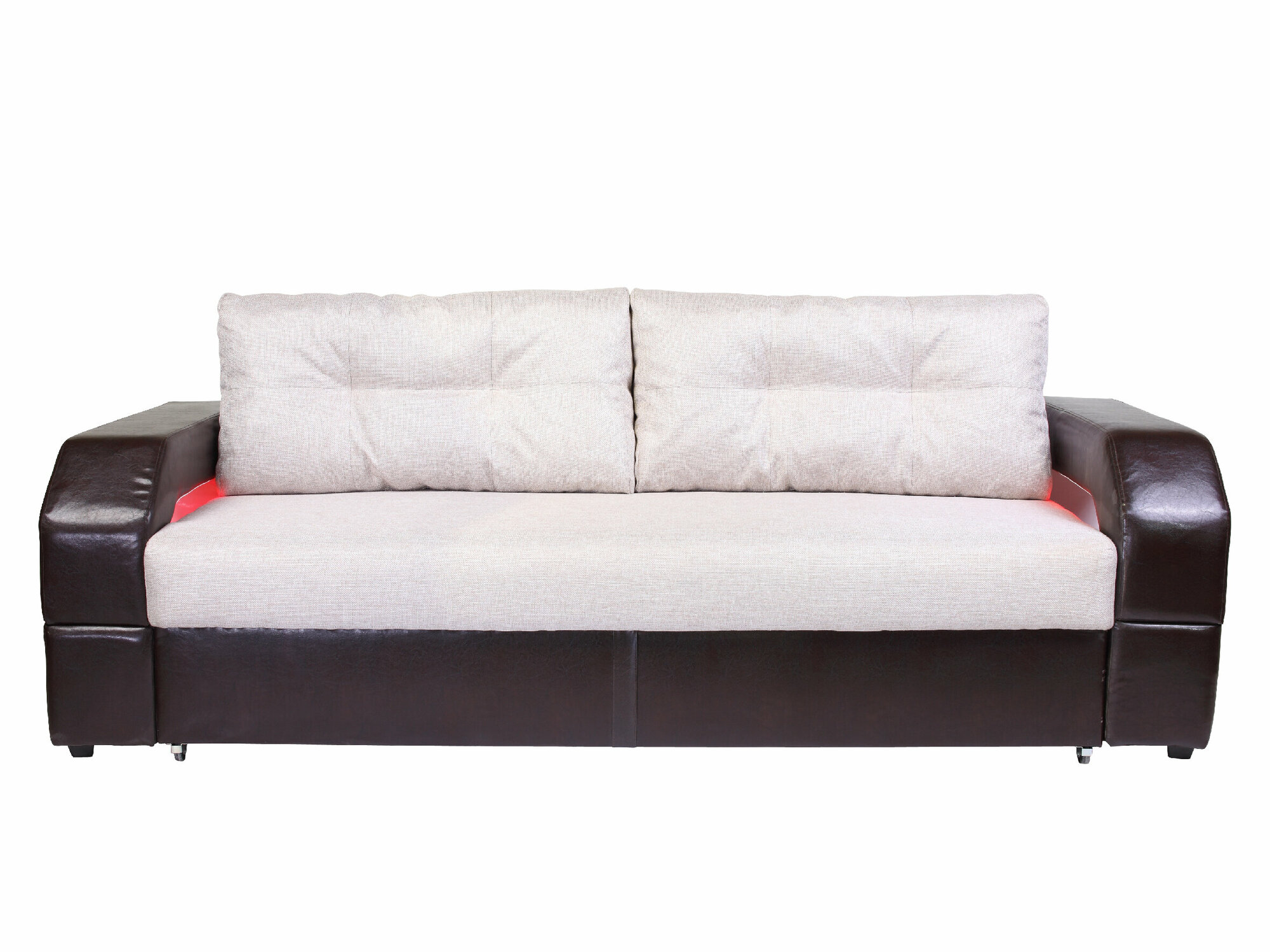 Диван Fotodivan Манчестер 160 с подсветкой рогожка Бежевый Размеры: Высота 850мм Глубина 1090мм Ширина 2400мм