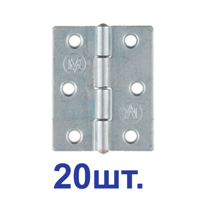 Петля универсальная неразъемная 40х50 мм оцинкованная (20 шт.)