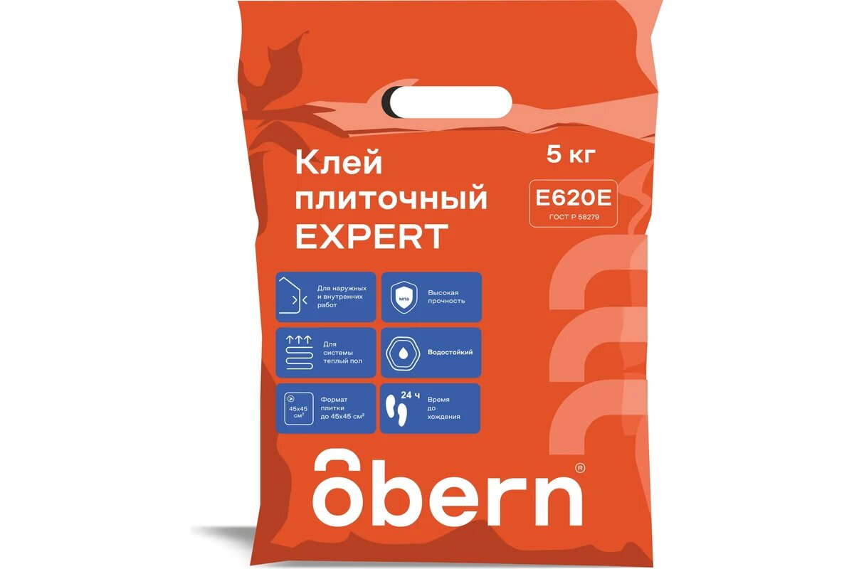 Obern Клей для плитки EXPERT 5кг 24080