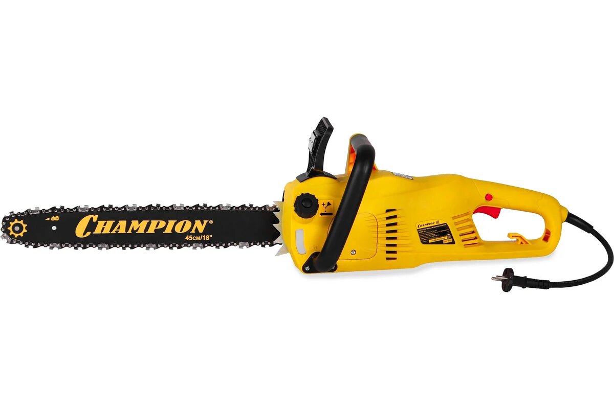 Электропила CHAMPION 522N-18 522, мощность 2200 Вт, бесключевая регулировка, желтая