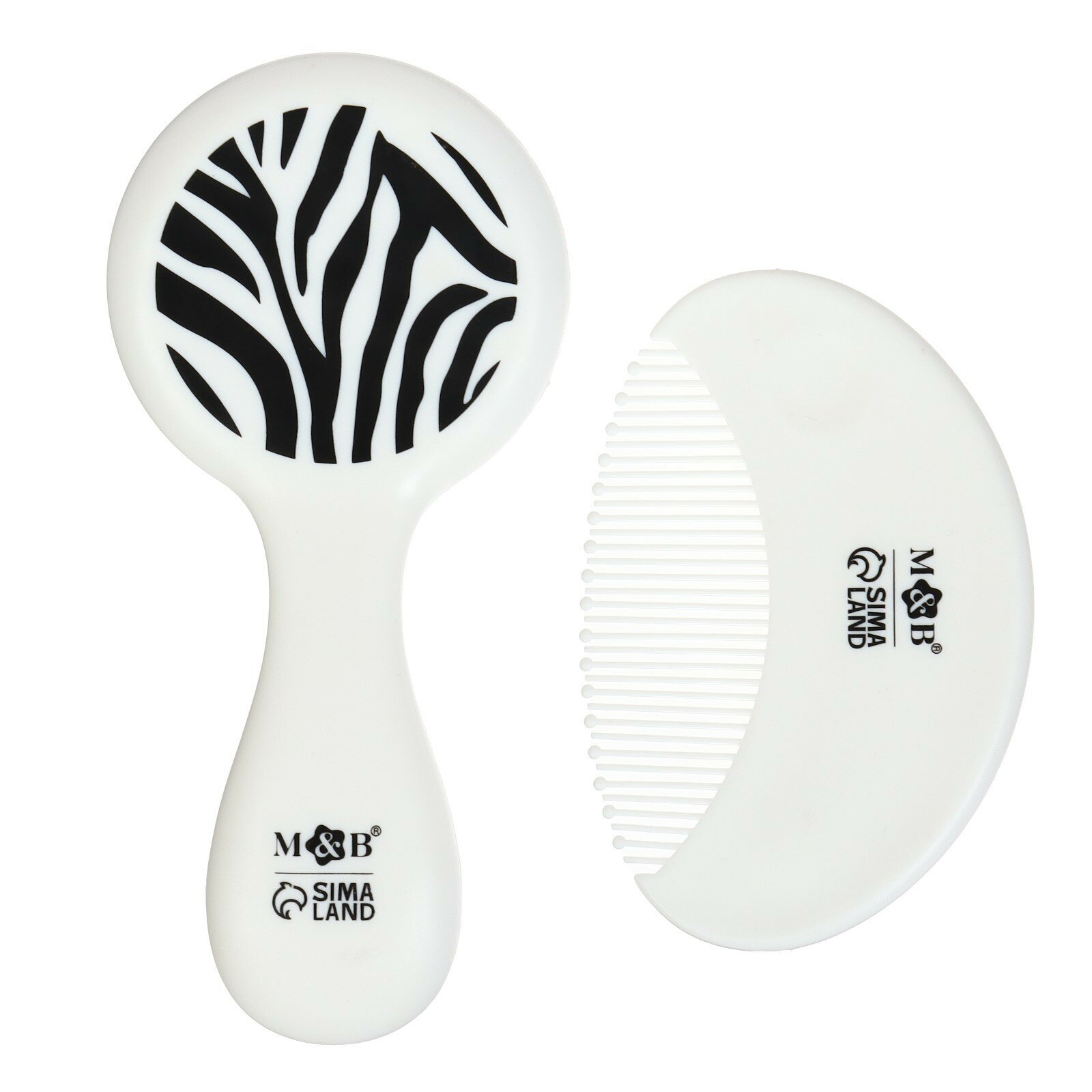 Набор для ухода за волосами «Зебра» (щетка+ расческа), 10571001