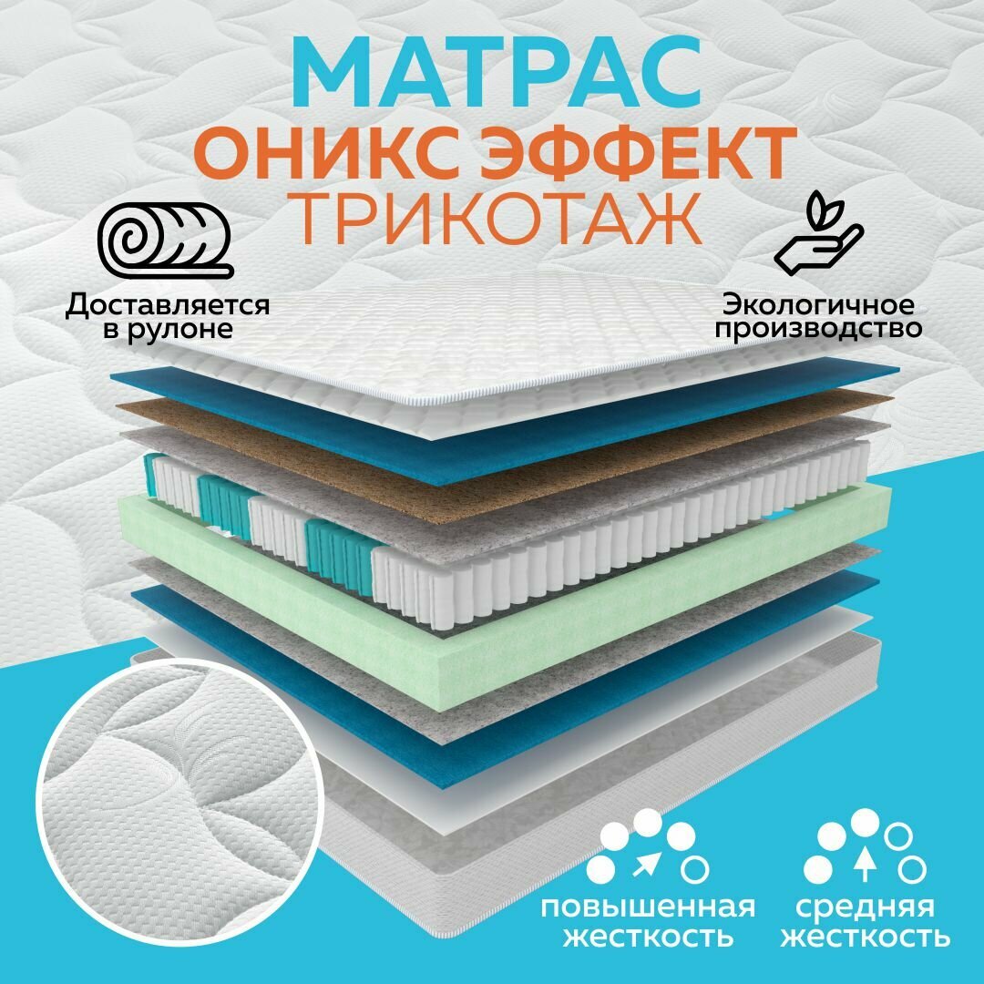Матрас пружинный Оникс Эффект двухсторонний Трикотаж 90х200