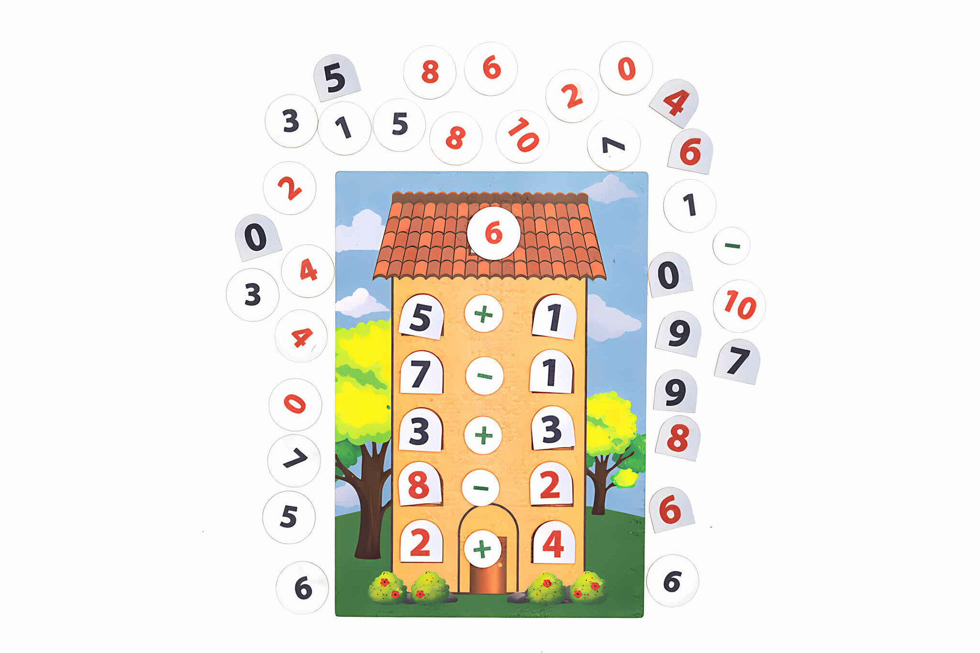 Дидактическое пособие Lip-Lip "Состав числа. Дом фетр" LIP1274, для обучения счету и математике