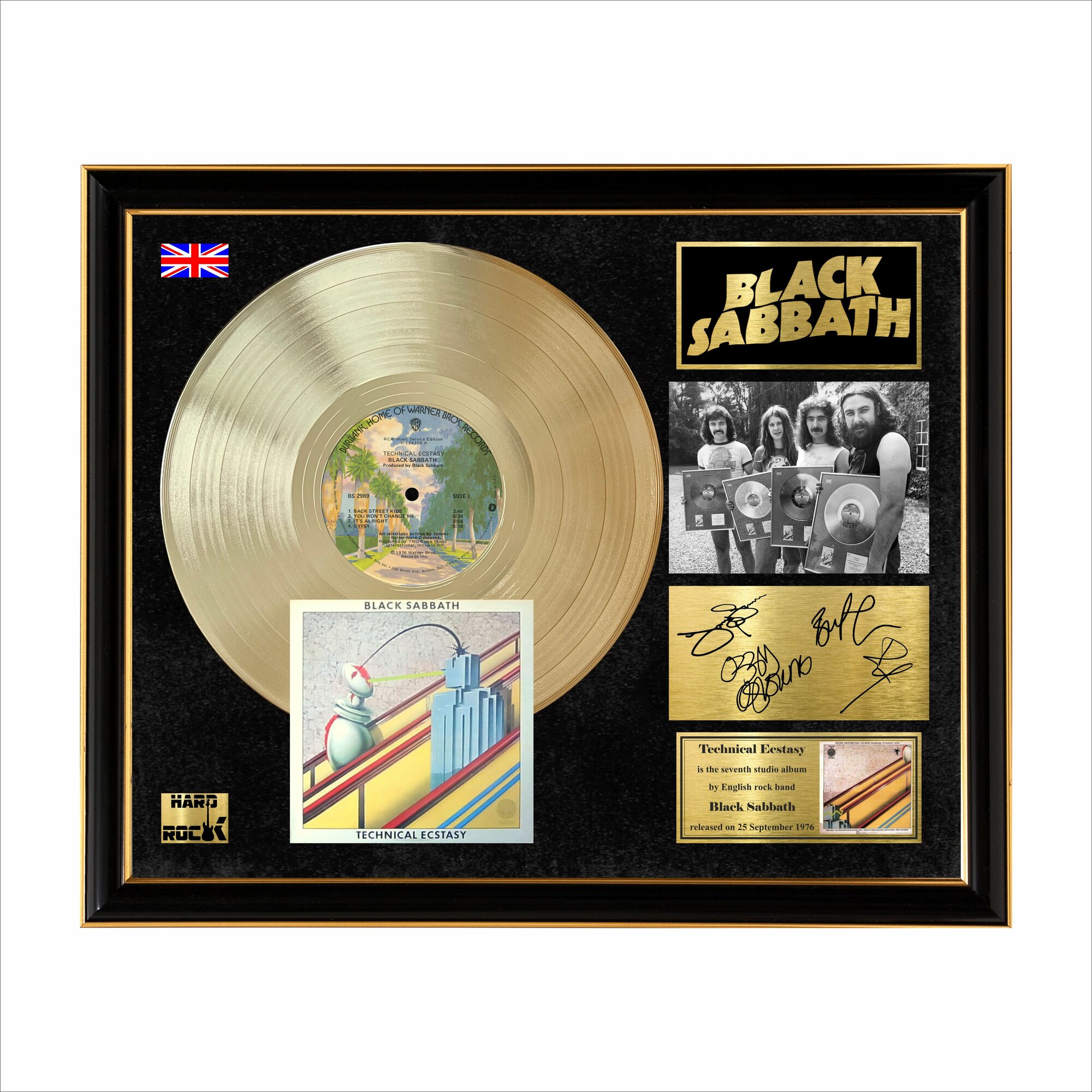 Картина в рамке с пластинкой Black Sabbath