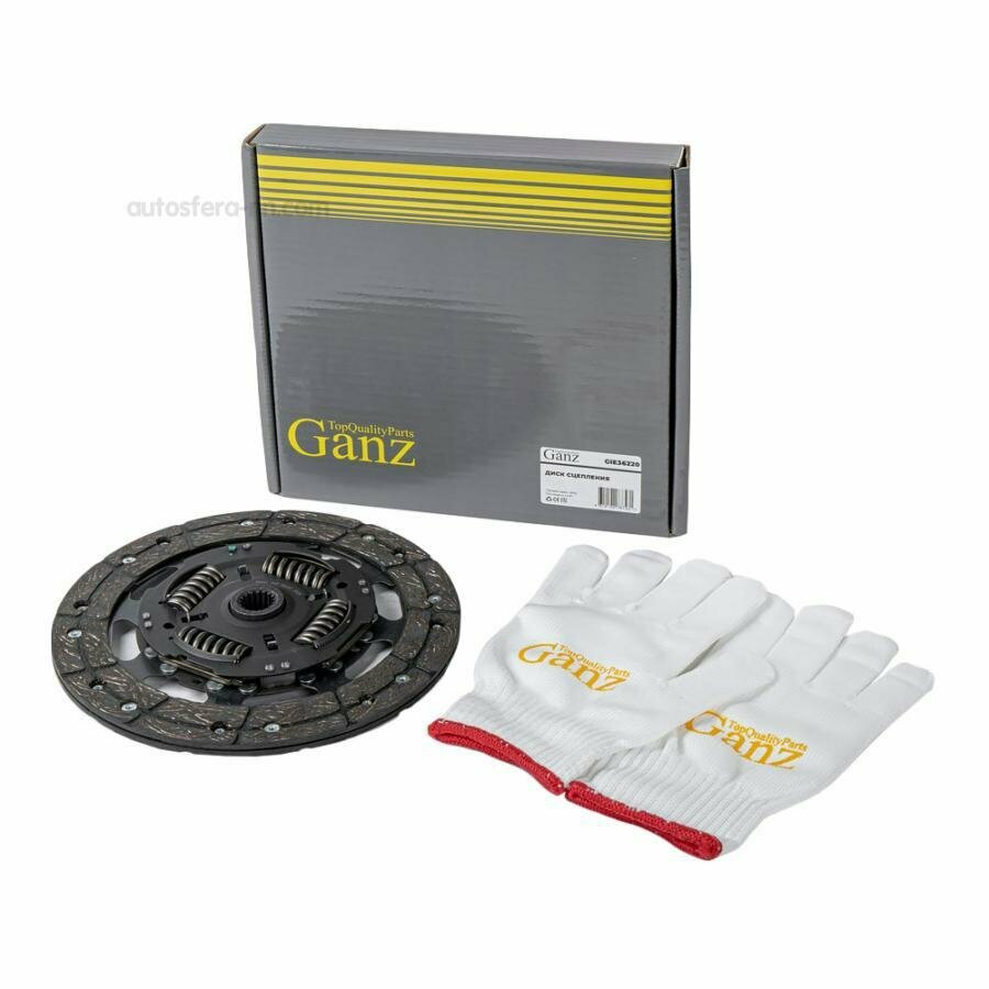 GANZ GIE36220 Диск сцепления FORD Focus II 1.4,1.6, Focus 1.6,1.8, Mondeo IV 1 GANZ GIE36220