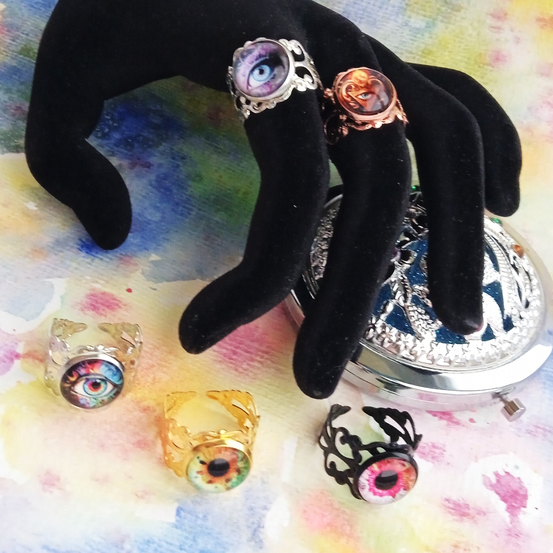 Набор колец, стекло