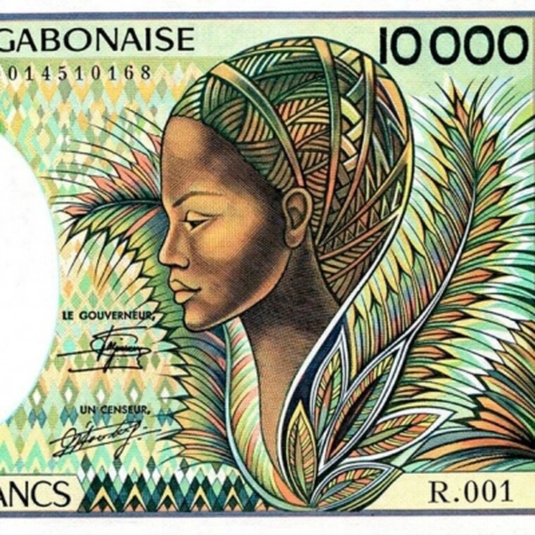 10000 франков 1984 Французский Габон, сувенирная копия, банкноты и купюры редкие коллекционные