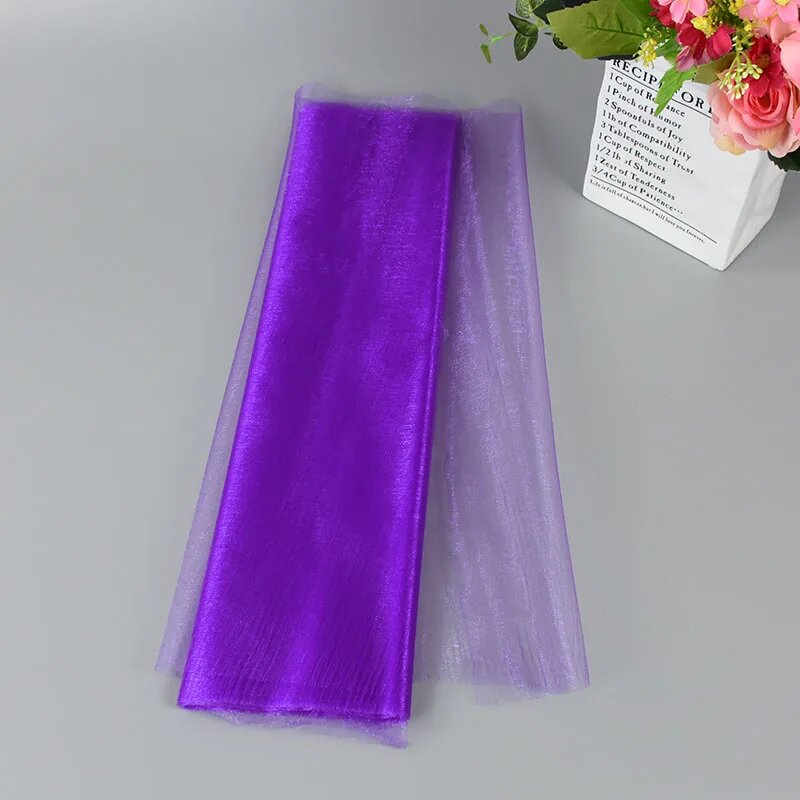 Свадебный тюль в рулоне ЗQNYCY 5/10 м полиэстер 10M, Purple-A13