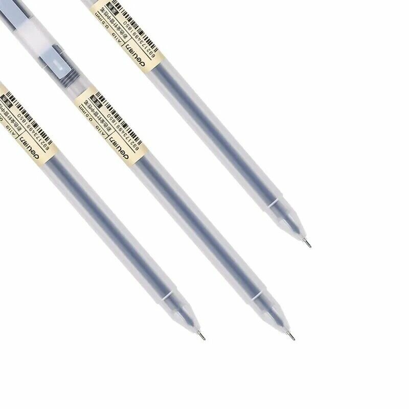 Ручки для школы гелевые черные / Набор ручек для ОГЭ, ЕГЭ и ВПР 12 штук, комплект для офиса OfficeSpace с круглым пластиковым корпусом, 0,5 мм / школьные принадлежности и канцтовары