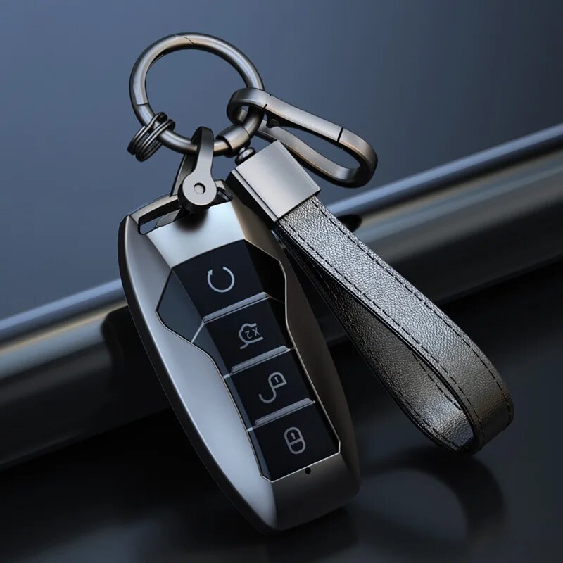 Автомобильный чехол для ключей, полная защита корпуса для BYD Tang EV600 Han EV Yuan ATTO 3 Song PLUS Pro MAX DMI Qin, автомобильные аксессуары A grey keychain