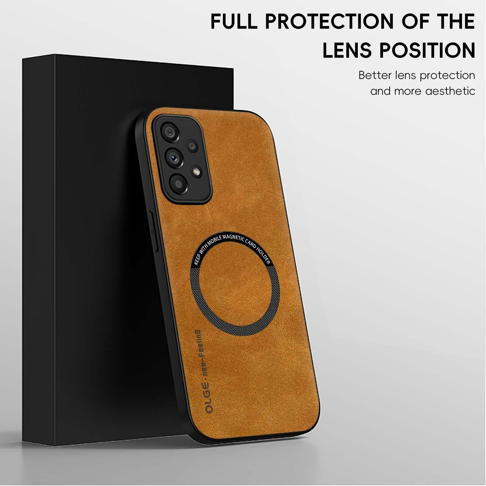 Чехол на Samsung Galaxy A13 4G /(Самсунг Галакси А13) Роскошная кожа magsafe ;