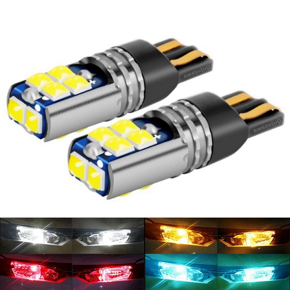 2 шт. T10 W5W светодиодные лампы Red для авто