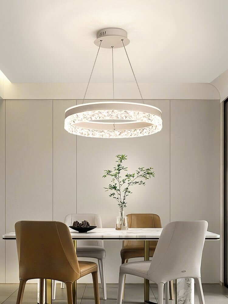 Люстра потолочная, обеденный подвесной светильник , Модель№ 6122C , бренда CONELY , Дистанционное управление светодиодной лампой, Черный, белый60 Вт