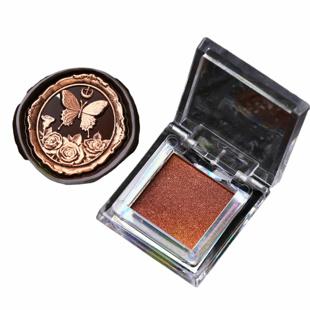 1 коробка огненной краски, маленькая квадратная пудра для волшебного зеркала-золото цвета шампанского
