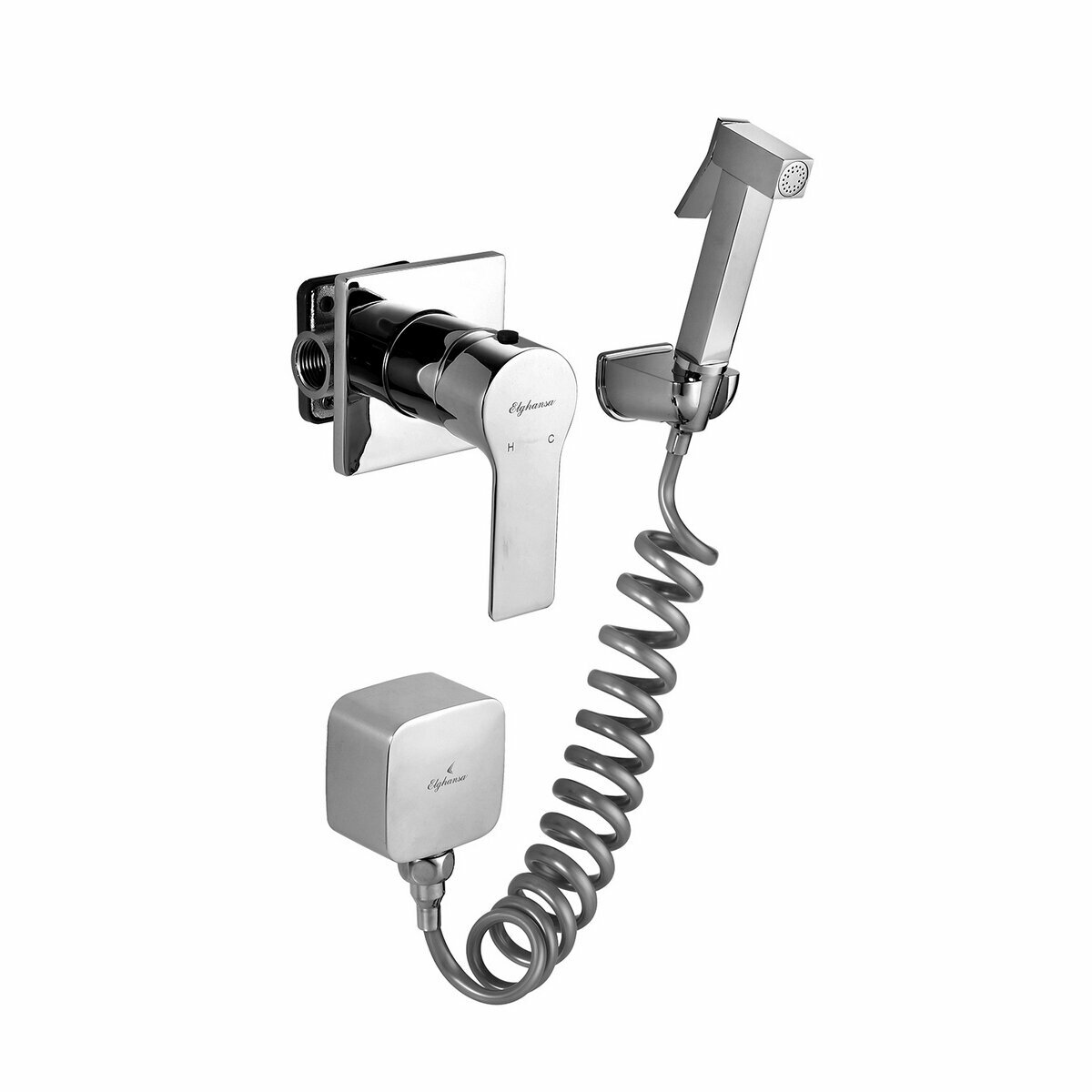Смеситель встраиваемый с набором для гигиенического душа ELGHANSA 34Q0743 (Set-62)