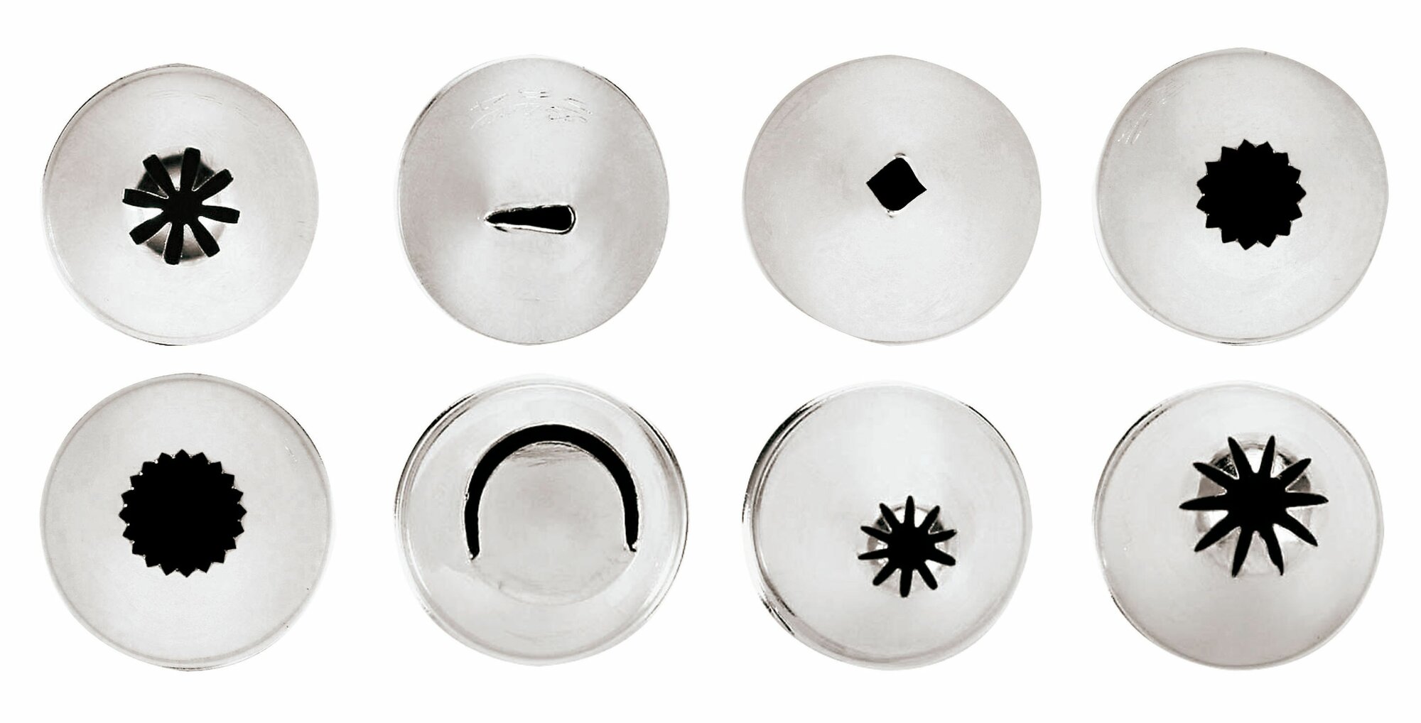 Набор насадок кондитерских, 8 штук, D основания 18 мм, нерж. сталь, Paderno.