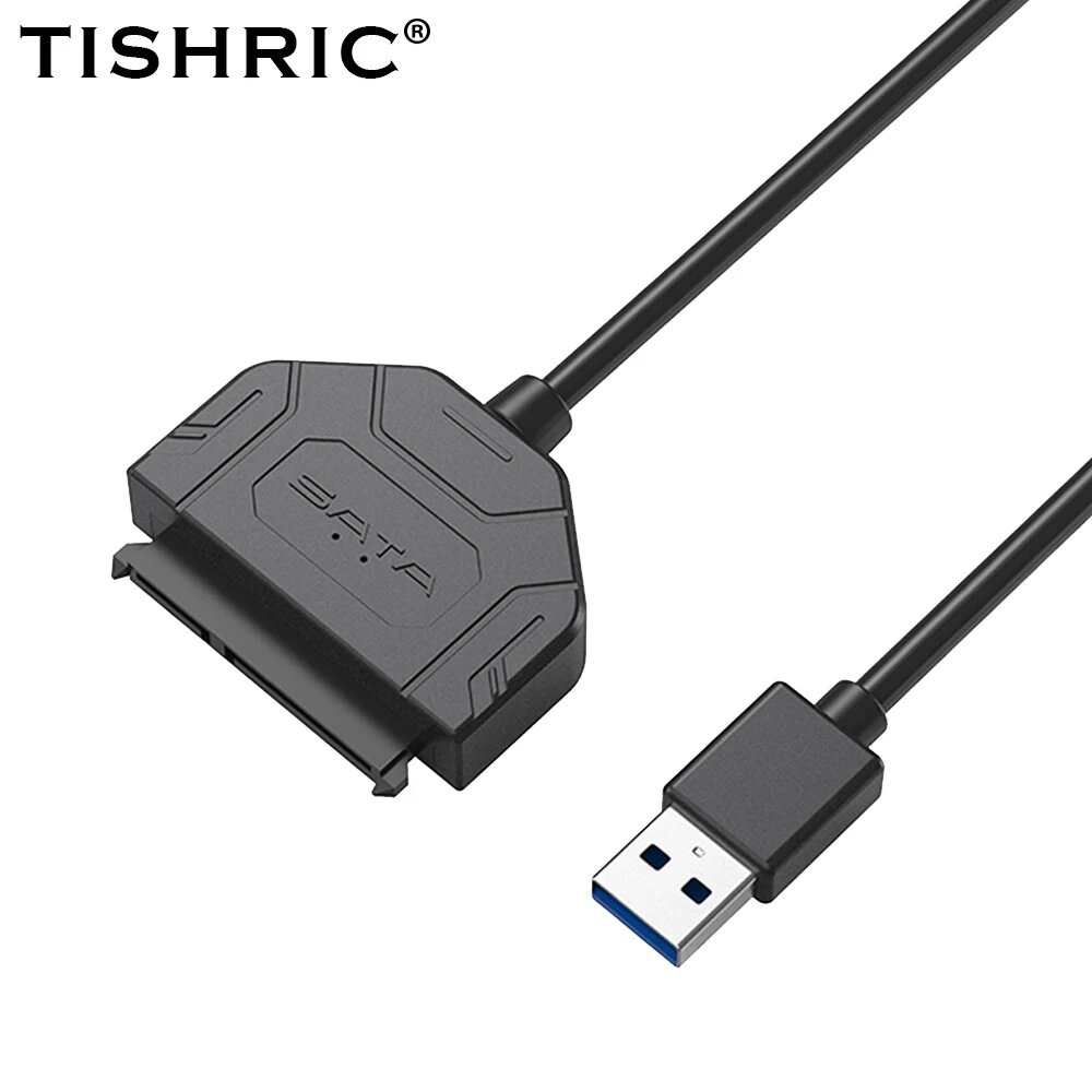 TISHRIC Кабель-адаптер SATA-USB 3.0 Преобразователь USB 3.0 в Sata 3.0 для 2,5-дюймового жесткого диска SSD-адаптера 22-контактный кабель Sata III
