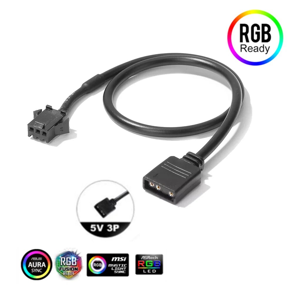 Кабель для RGB LED ленты 30 см, 3P Male