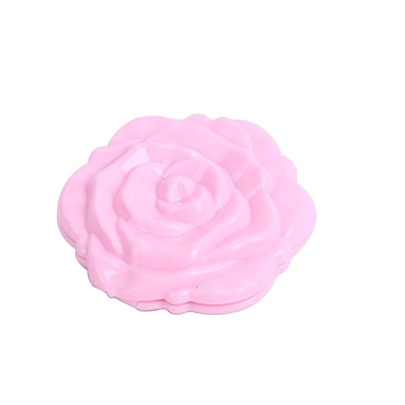 Портативное мини-зеркало с розой, чёрное/белое Розовый
