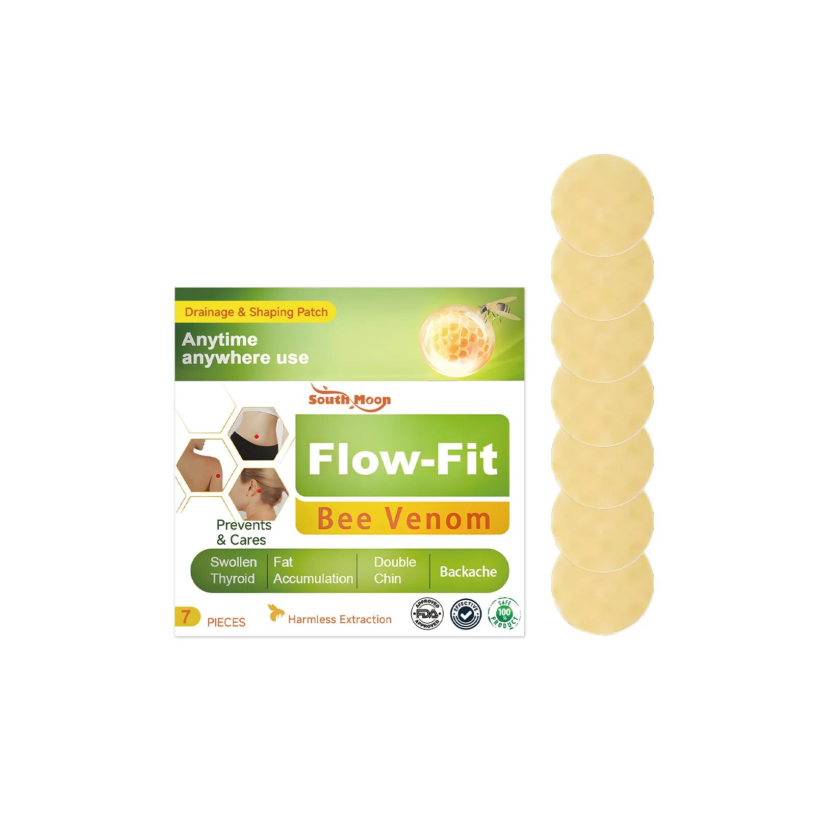 Лимфодренажный пластырь SOUTH MOON 7pcs Boxed