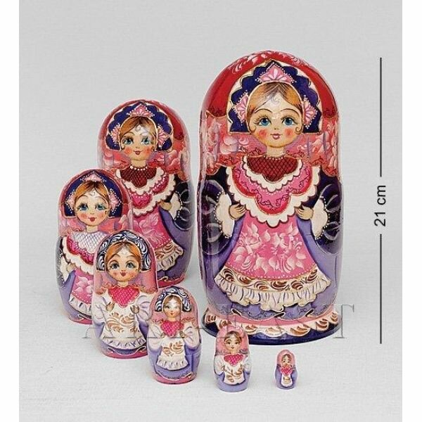 Матрешка 7м "Маруся" A1965758 Народные промыслы, Дерево липа, краски, лак