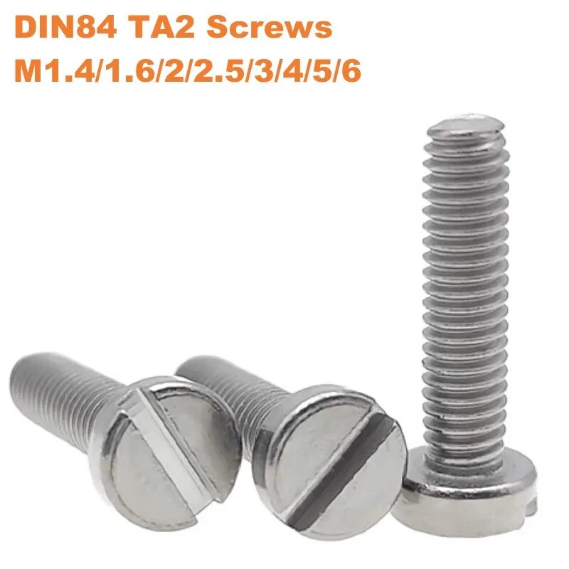 Винты DIN84 из титана TA2, 10 шт. M4x10mm 10pcs