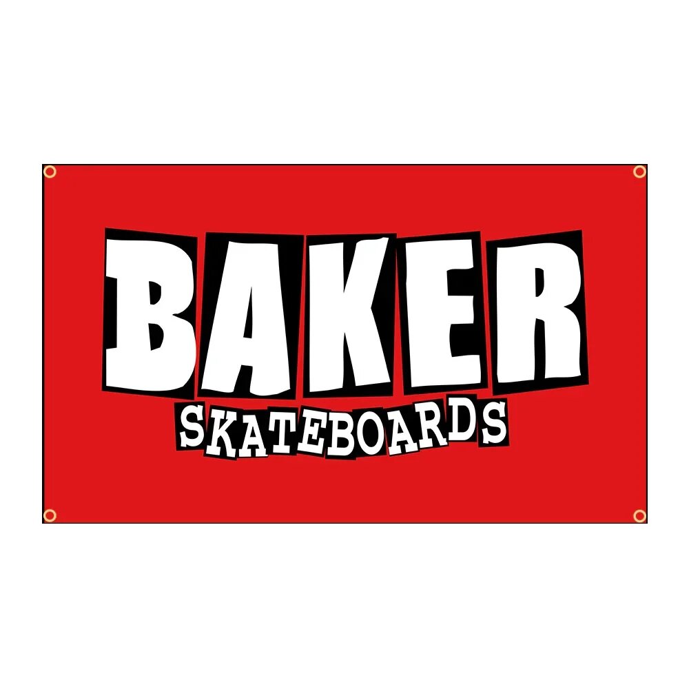 Флаг Baker Skateboards 60x90 см, красный