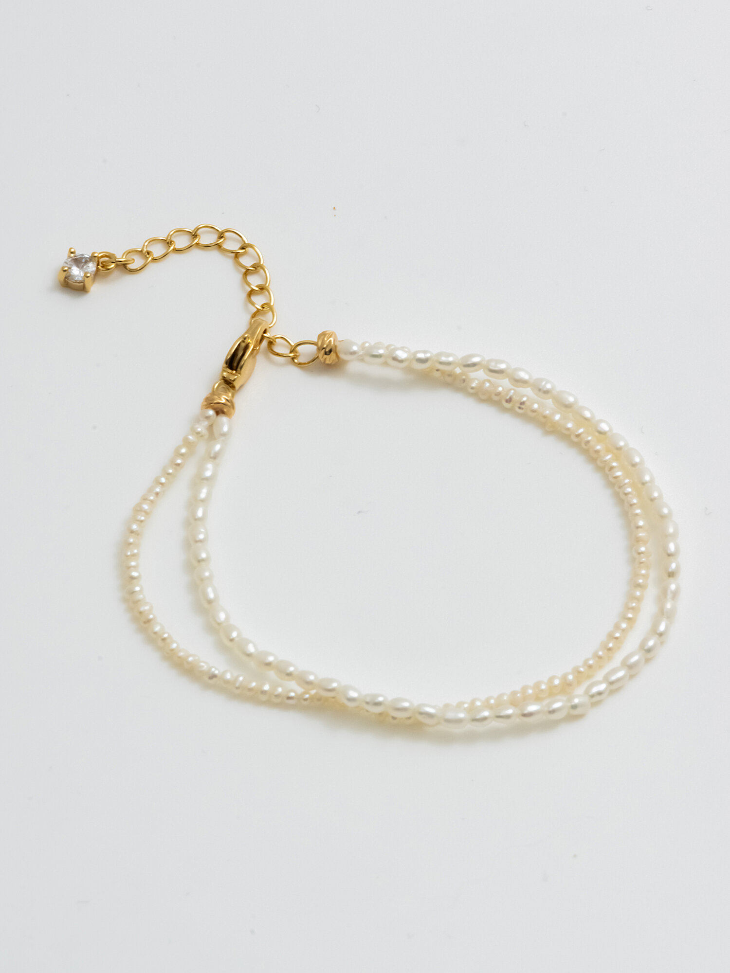 Браслет-нить, жемчуг пресноводный культивированный