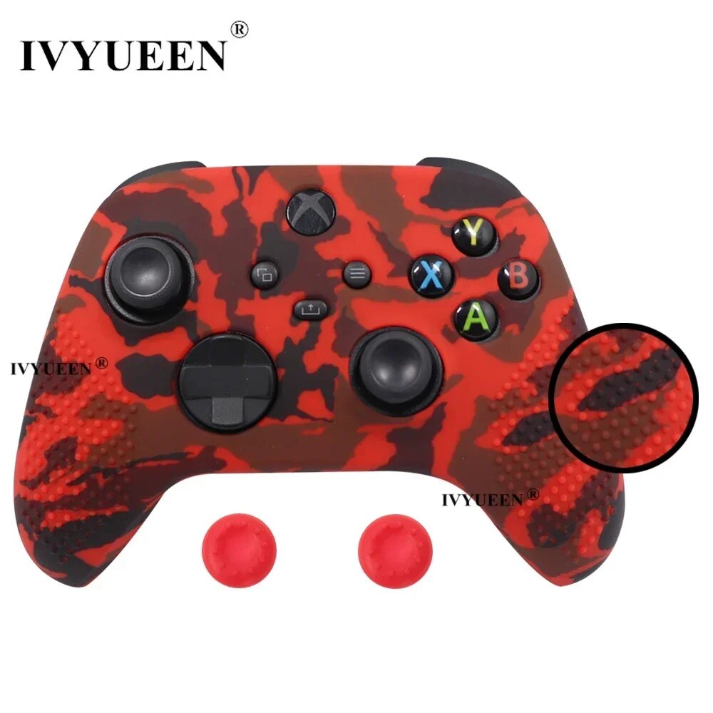 Противоскользящий чехол IVYUEEN для Xbox Series X S Red Camo