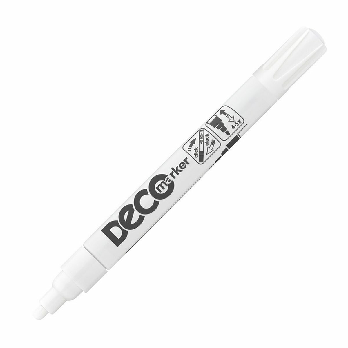 Маркер-краска ICO Deco (2-4мм, белый) пластик, 10шт.