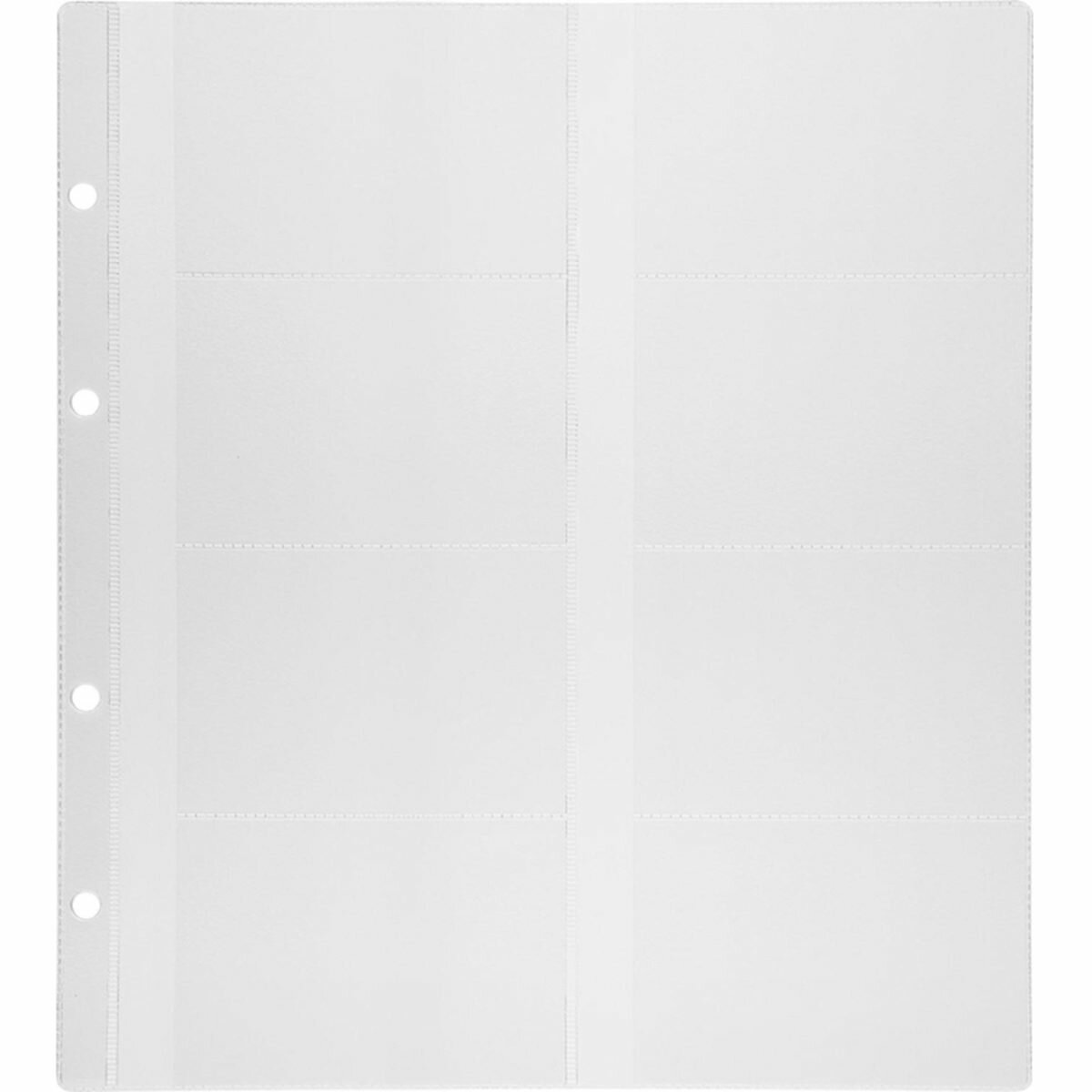 Вкладыши для визитниц Комус (8 карманов, ПВХ, формат 210x240мм, для к.182530) 100шт.