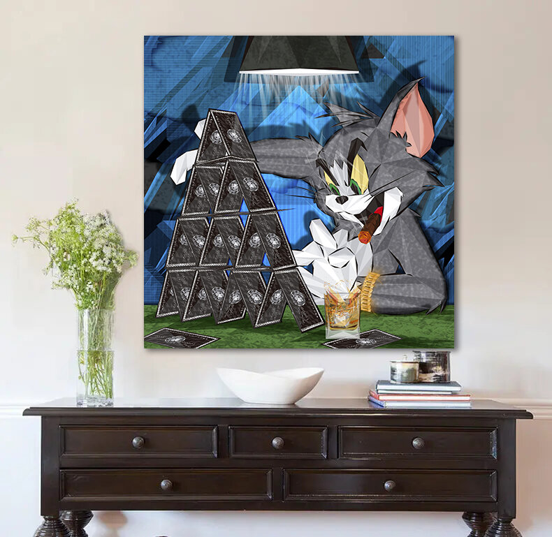 Картина деньги, мотивация постер, из коллекции "Офисные картины", 60х60 см.