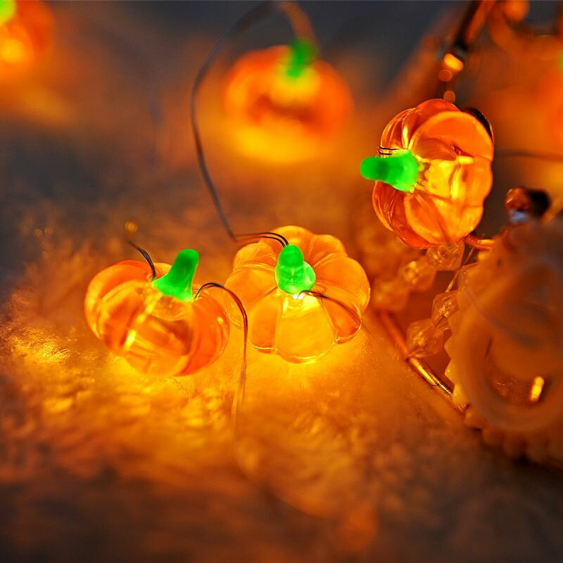 5 м50 ламп, Электрическая гирлянда из медной проволоки в виде трехмерной тыквы на Хэллоуин, USB-источник питания, водоне