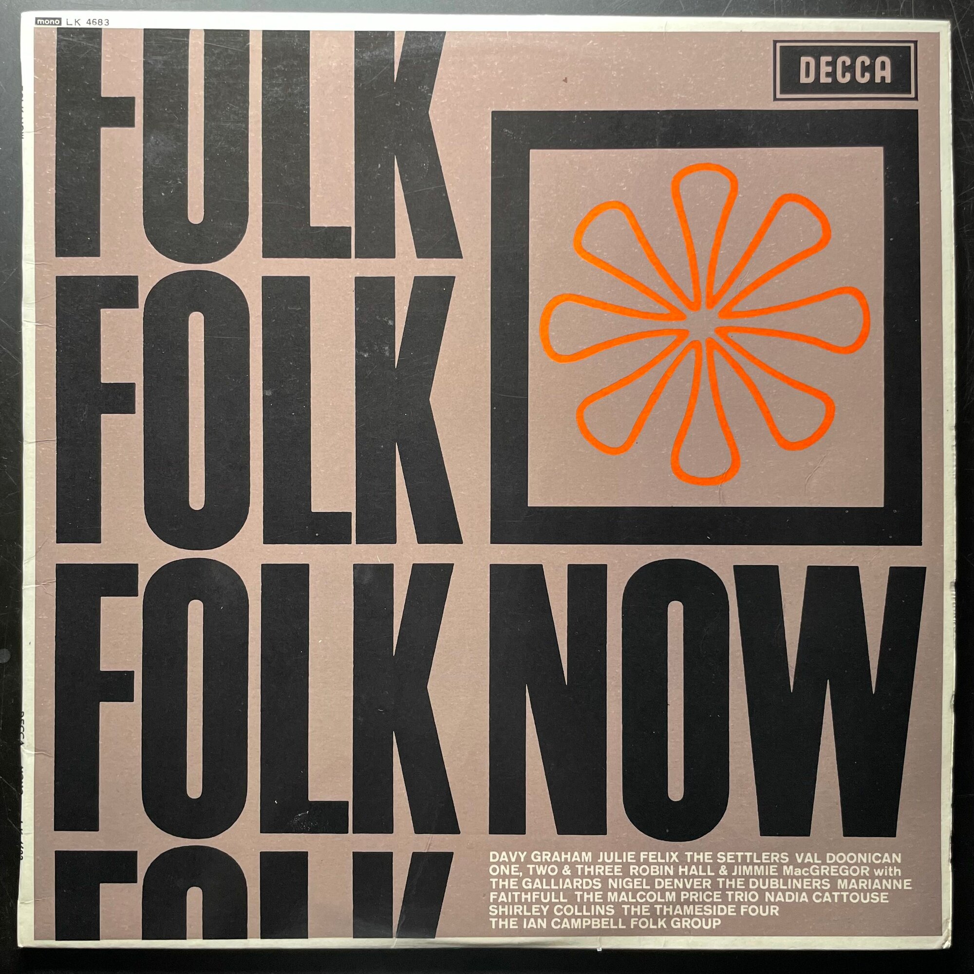 Виниловая пластинка Сборник Folk Now (Англия 1965г.)