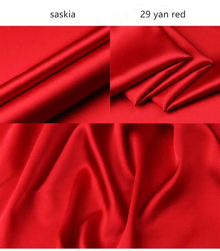 Красный шелк-атлас Saskia 29 yan red, 19 мм, 0,5 м