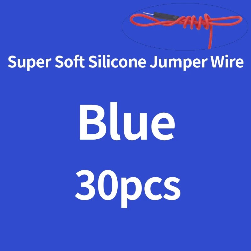 10/50 шт, супермягкая силиконовая перемычка, 1-контактный кабель Dupont, 26AWG, гибкий линейный разъем без пайки для DIY Arduino