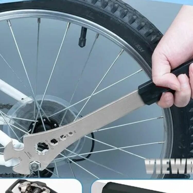 6 в 1 Велосипедный педальный ключ для втулок и педалей 6 8 10 14,29 15 мм 10 зубчатых упоров